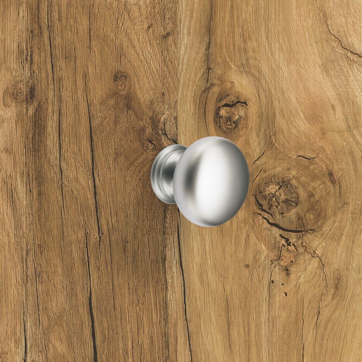 Knob Cirpi, H 27 mm, ø 30 mm, Matt chrome plated | 9070581 | Hettich ...