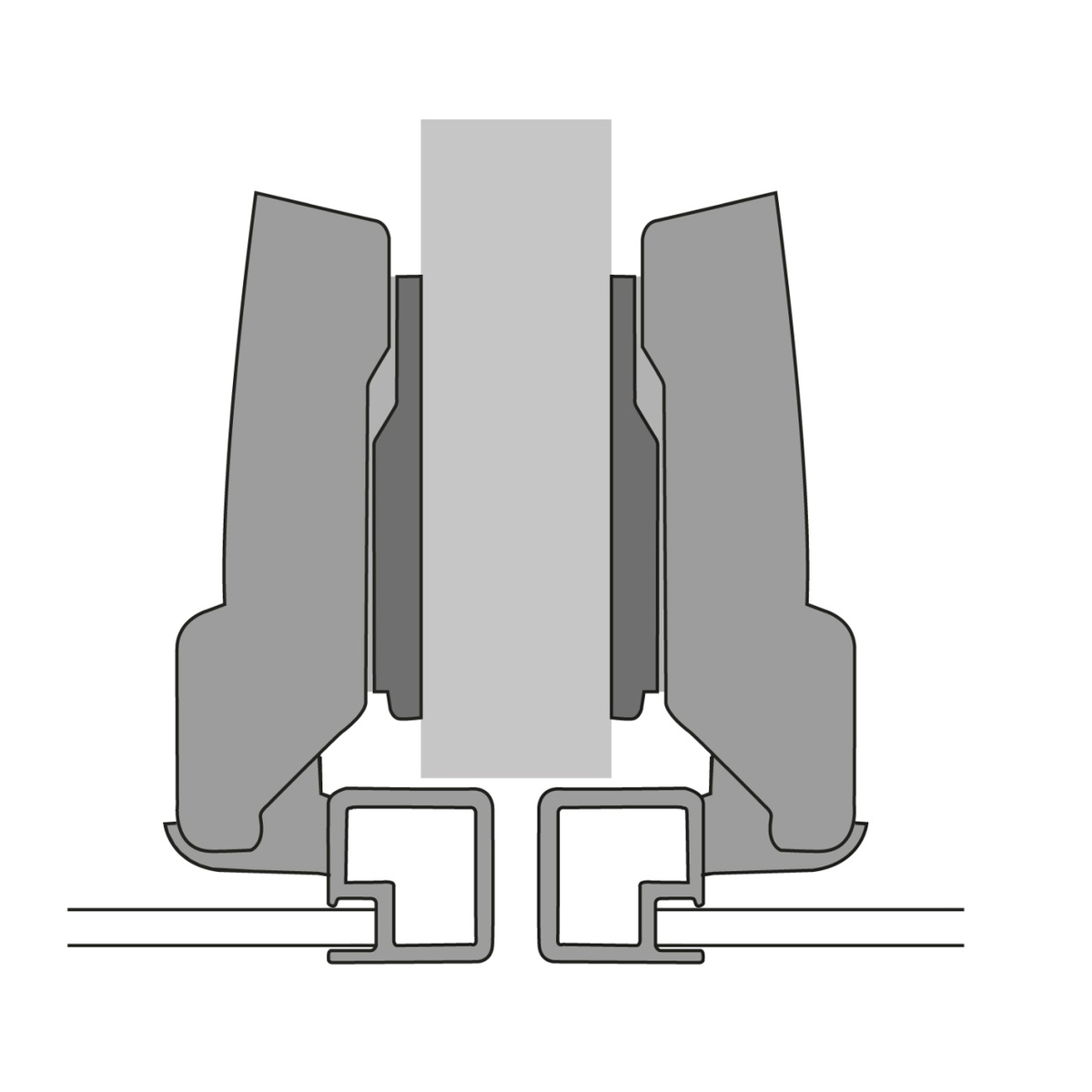 Sensys aluminium frame hinge with integrated Silent System (Sensys ...