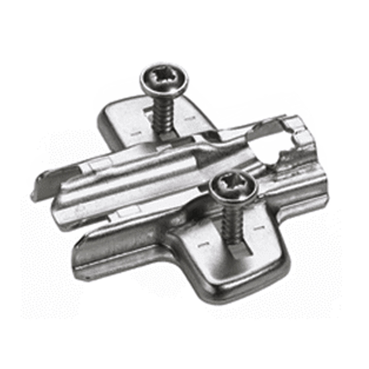 Cross mounting plate with oblong hole height adjustment, Nickel plated ...