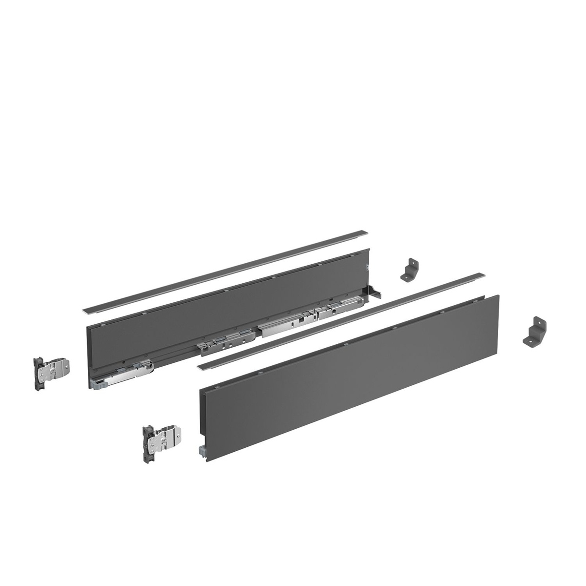 AvanTech YOU Set Zarge, Höhe 101 mm x NL 350 mm, anthrazit, links und ...
