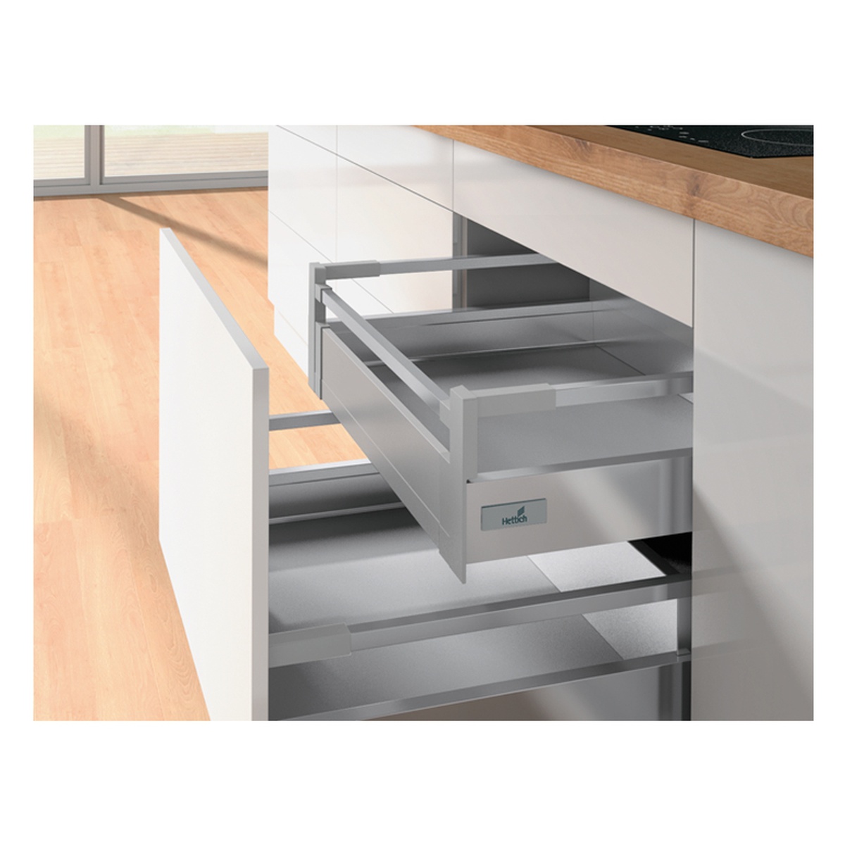 InnoTech Atira internal pot-and-pan drawer 100, with railing ...
