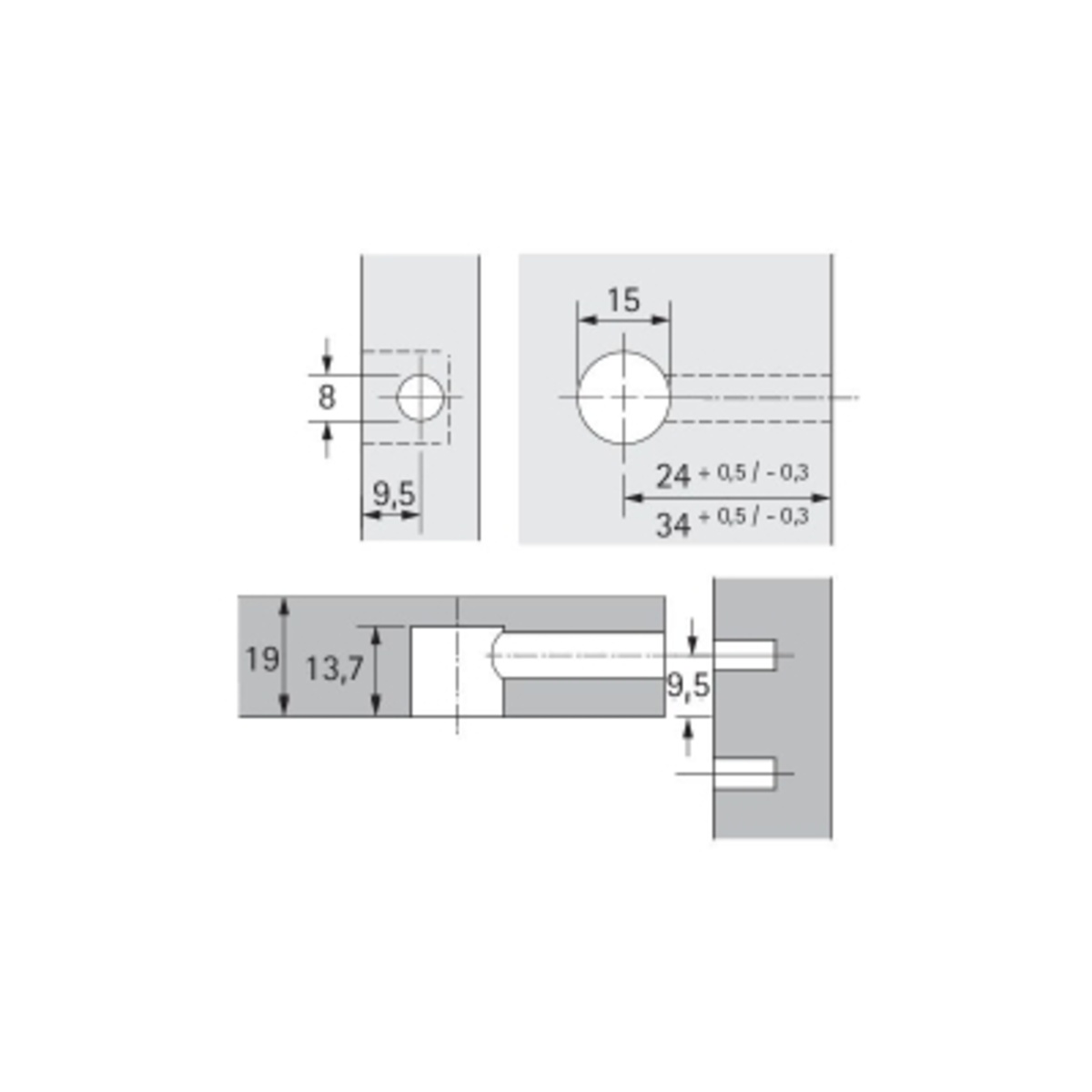 Rastex 15 ohne Abdeckrand, vernickelt, 19 mm | 25064 | Hettich eShop ...