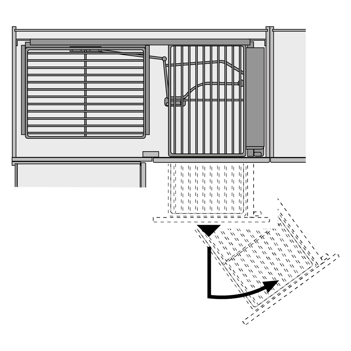 Moving Corner, pulverbeschichtet silber, links | 73504 | Hettich eShop ...