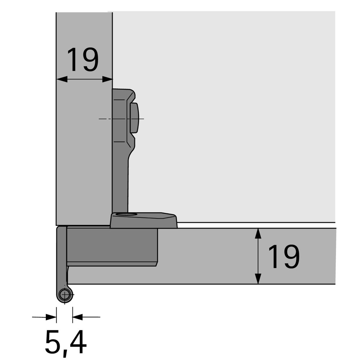 Basic hinge Selekta Pro 2000, 270 °, Overlay 15 mm, with expanding sockets, Nickel plated ...