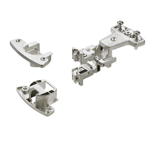 Basic hinge Selekta Pro 2000 twin hinge, 180 °, Overlay 5.5 mm, with expanding sockets, Nickel ...