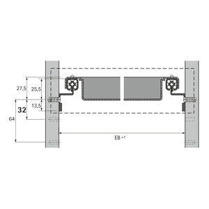 Quadro 12 drawer runner, left and right | 74862 | IL Hettich Webshop